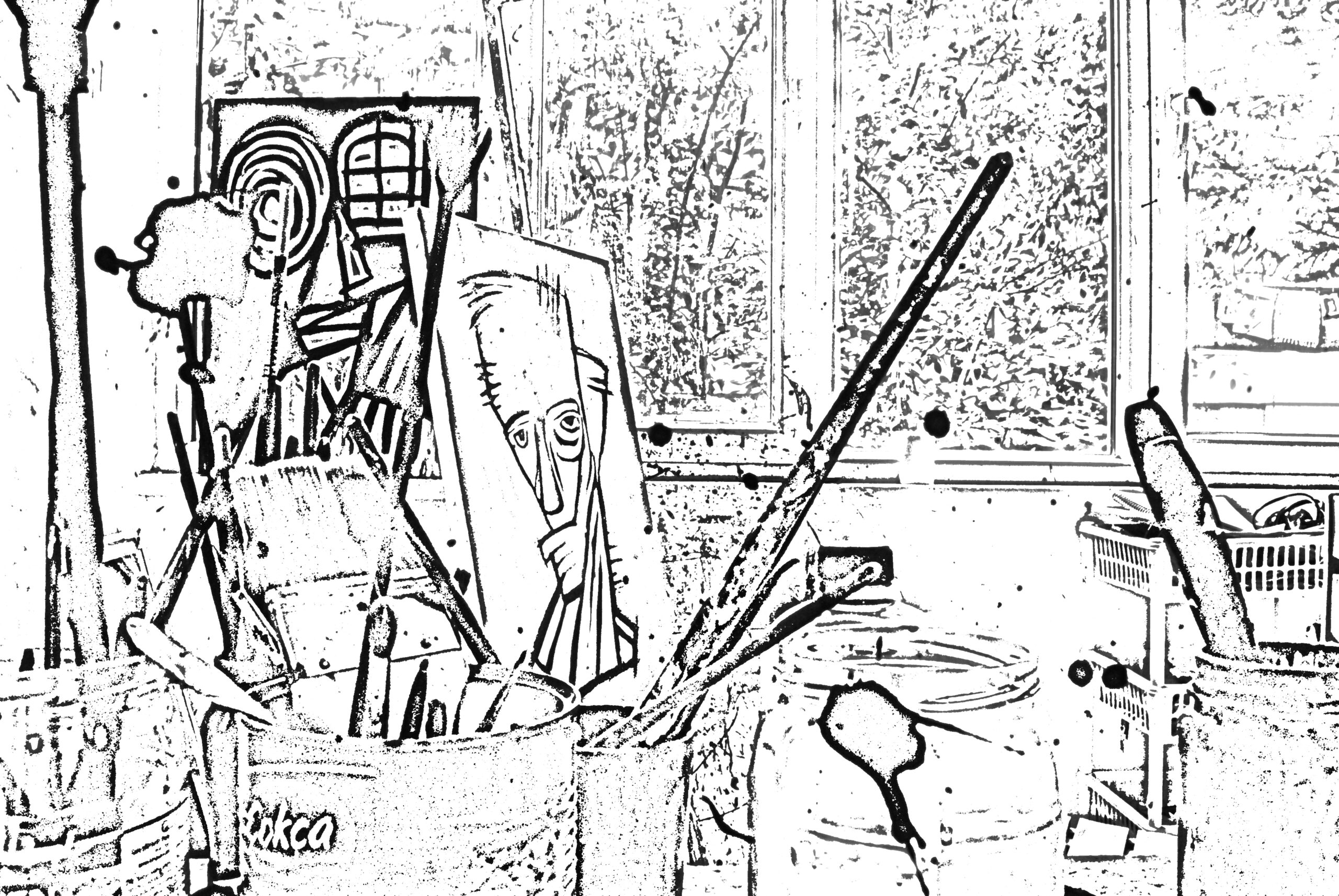 A Poor Man's Version of an Artist's Studio - Pigritudous Art